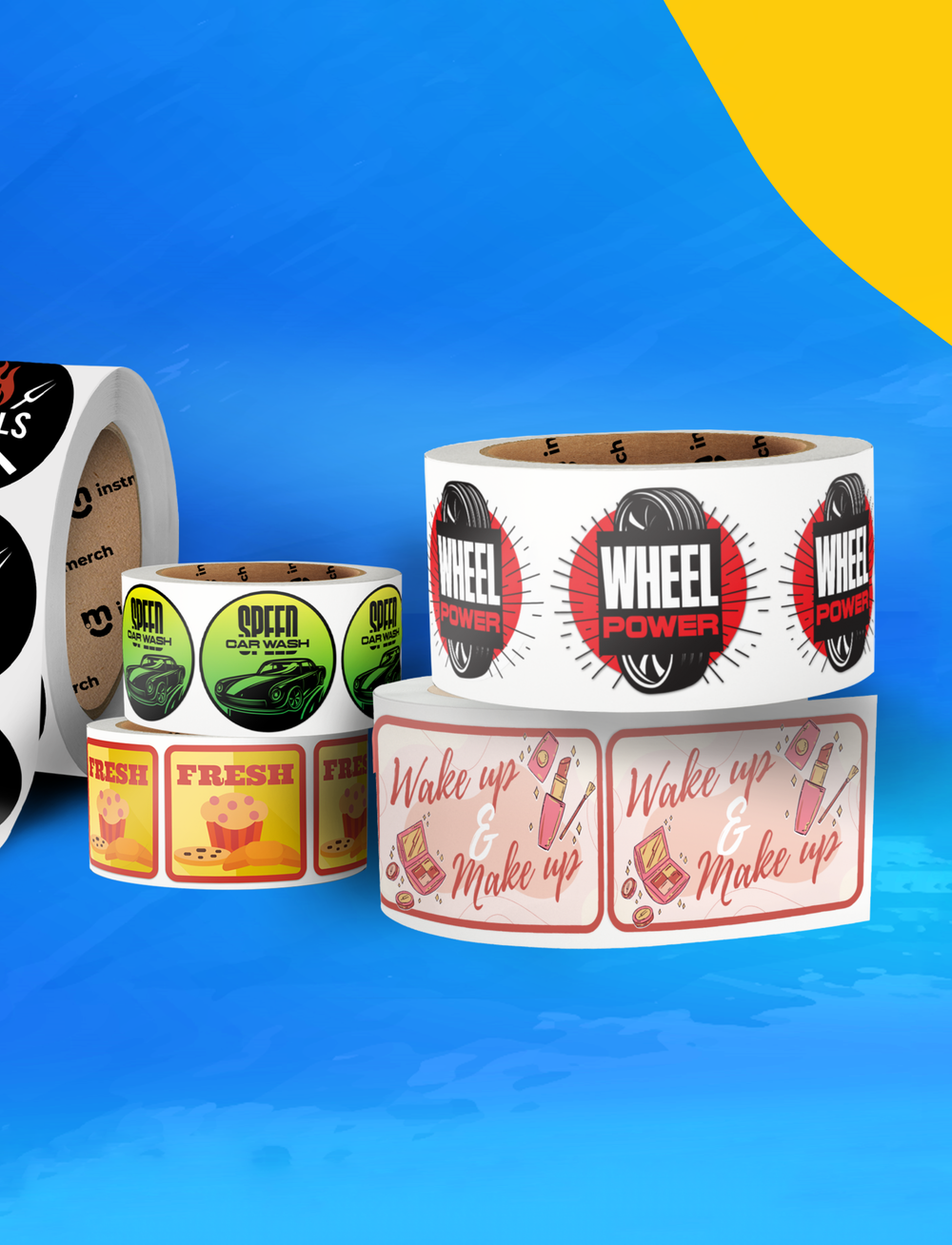 Custom Roll Labels | Make Your Own Stickers | instMerch