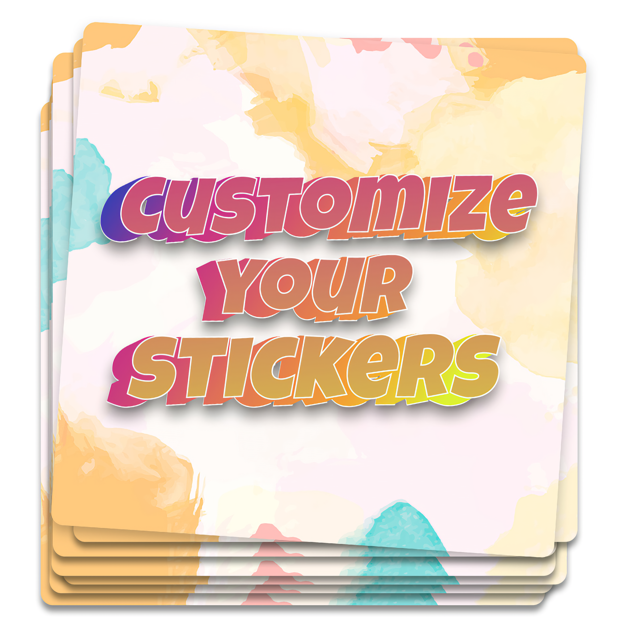 Custom Square Laminated Stickers | instMerch