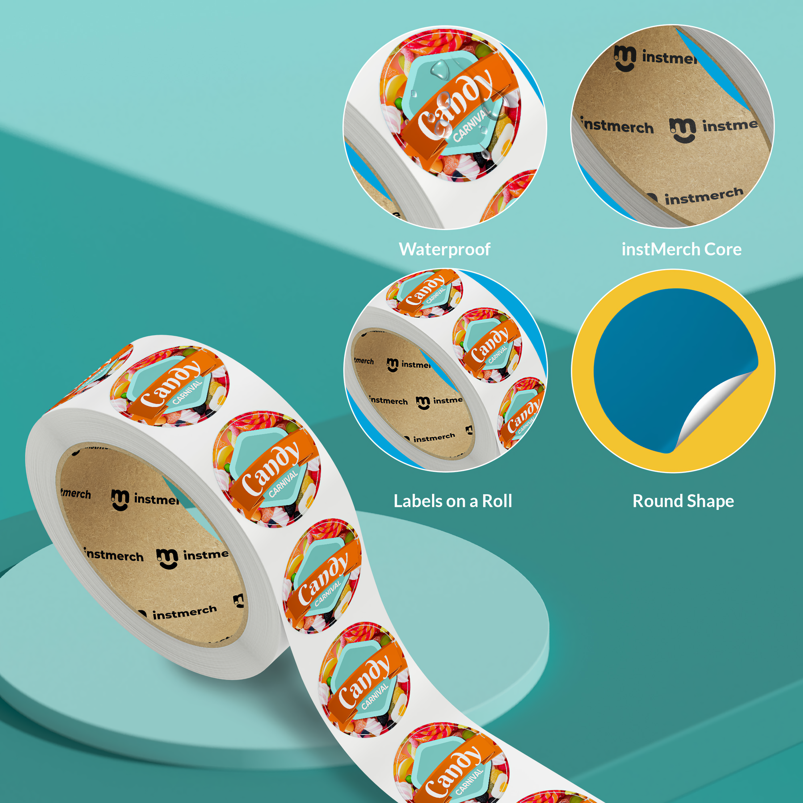 Custom Circle Labels | Circle Stickers & Labels | instMerch
